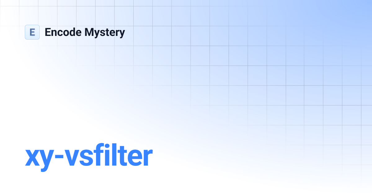 xy-vsfilter | Encode Mystery